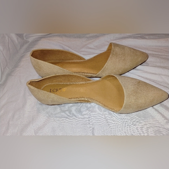 J. Crew | Shoes | J Crew Tan Suede Flats New Wbox Size 9 | Poshmark
